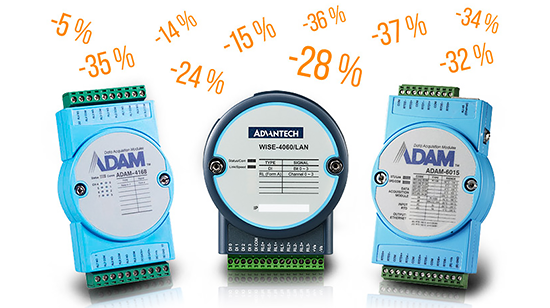 Снижение цен на модели серий ADAM-4000, ADAM-6000 и WISE-4000/LAN